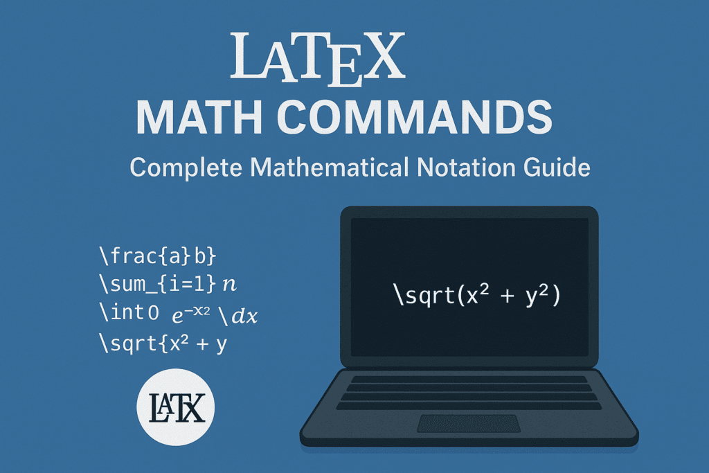 Latex Math Commands Complete Mathematical Typesetting Guide